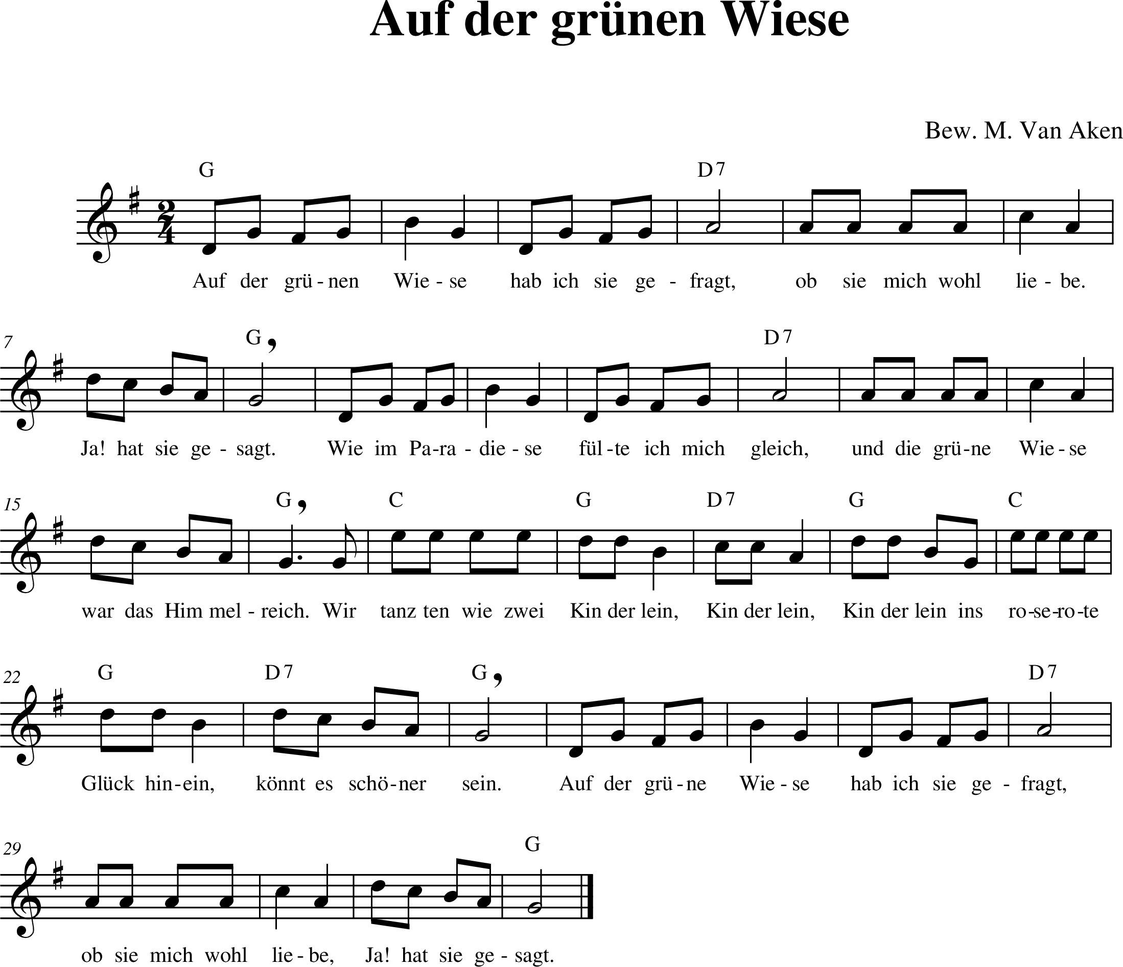457. Auf der grünen Wiese - Partituren Studentencodex 457. Auf der grünen Wiese - Partituren Studentencodex